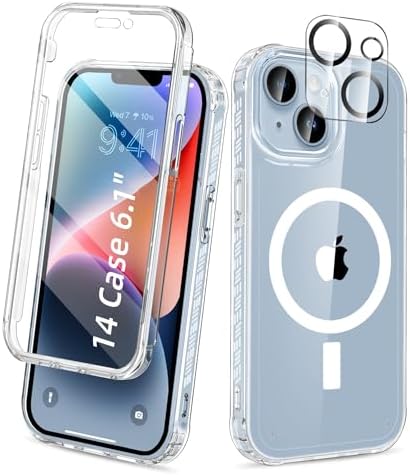 Amazon.com: ESR Magnetic for iPhone 14 Case [Compatible with MagSafe] Full-Body Military-Grade ...