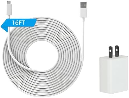 Amazon.com: Mubview 20Ft Power Extension Cable for Wyze Cam, Blink XT ...
