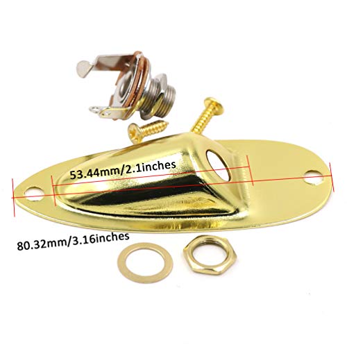 Snapklik.com : DISENS Guitar Input Jack Socket Plate Output Loaded Boat ...