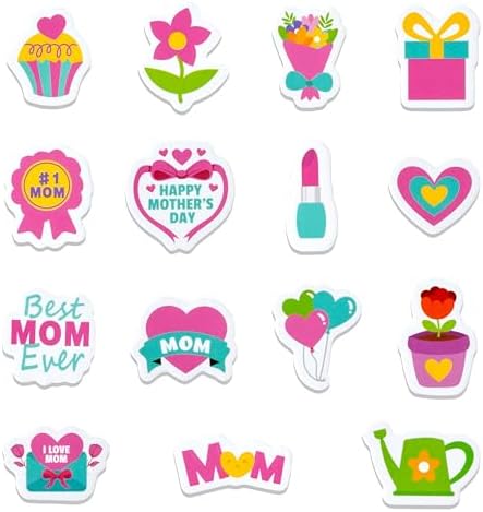 Amazon.com: Haooryx Mother's Day Foam Sticker - 300pcs Happy Mother's ...