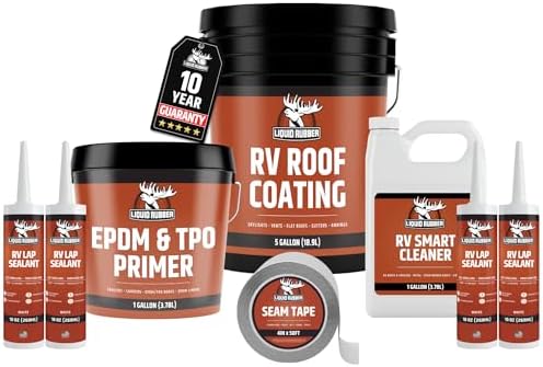 Amazon.com: Liquid Rubber RV Roof Coating Solar Reflective Sealant ...