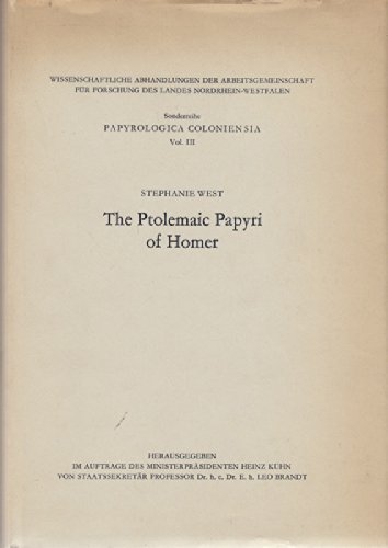 Amazon.co.jp: The Ptolemaic Papyri of Homer : West, Stephanie: 本
