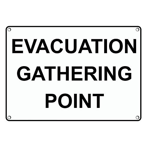 Amazon.com: Weatherproof Plastic Evacuation Gathering Point Sign with ...