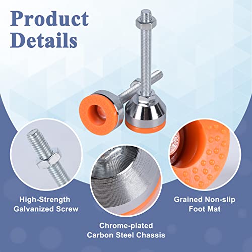 SPDYCESS 4 PCS Furniture Adjustable Feet, M10*80mm Thread Heavy Duty ...