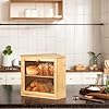 Amazon.com: NewEle Bamboo Corner Bread Box - Double Layer Bread Box for ...