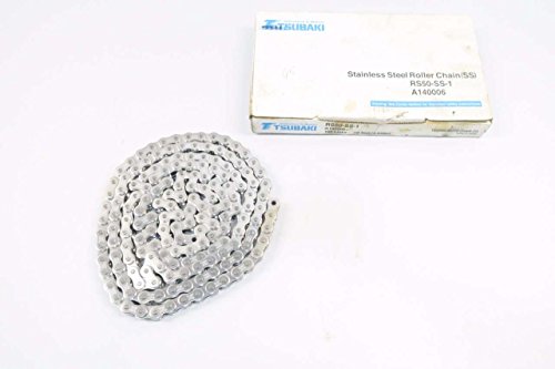 NEW TSUBAKI RS50-SS-1 STAINLESS 5/8 IN 10FT SINGLE RIVETED ROLLER CHAIN ...