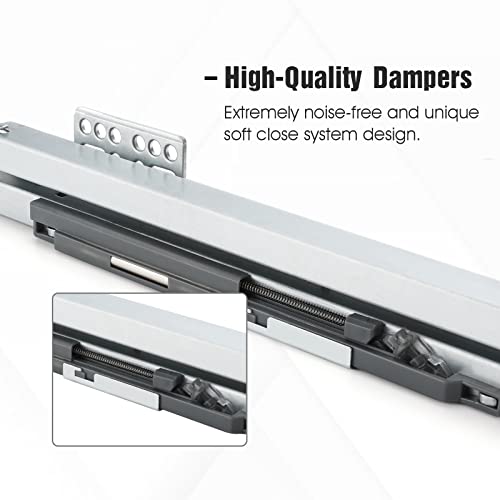 Snapklik.com : 1 Pair Soft Close Drawer Slide 22 Inch Heavy Duty Drawer ...