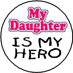 Amazon.com: My Daughter is My Hero MAGNET: Other Products: Home & Kitchen