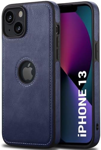 TheGiftKart Genuine Leather Finish iPhone 13 Back Cover Case ...