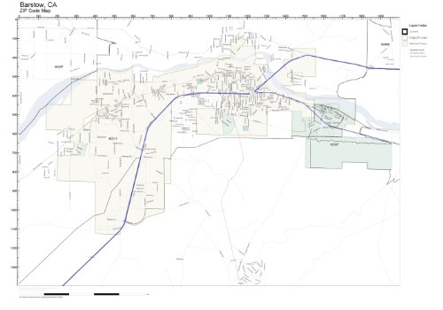 ZIP Code Wall Map of Barstow, CA ZIP Code Map Laminated: Amazon.com ...