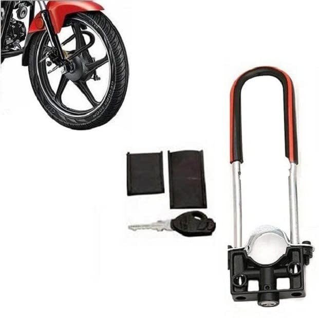 GadiParts Scooty Universal Motorcycle Front Shocker Lock, Wheel Lock ...