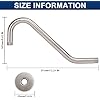 NearMoon J Shaped Shower Extension Arm, Stainless Steel Shower Head ...