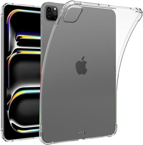 M.G.R.J® iPad Pro 13 inch M4 Case, Soft TPU Transparent Back Case Cover ...