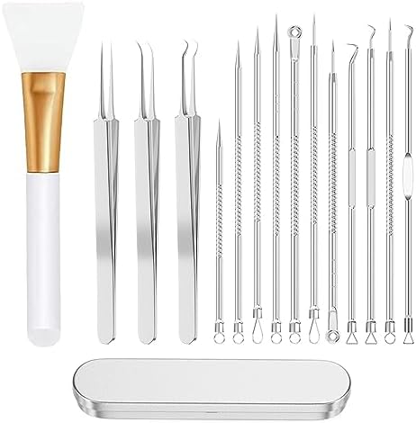 Divono Professional 14pcs Stainless Steel Pimple Popper Comedone ...