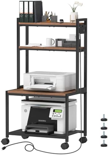 Amazon.com : GreenForest Printer Stand with 4 Tier Storage Space, 49.2 ...