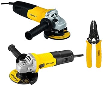 STANLEY 900W125mm Small Angle Grinder (Yellow and Black) & IN Small ...