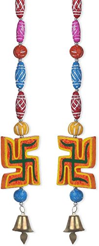 Buy GREENTOUCH CRAFTS Wooden Swastika Ganesh Ji Decorative Door Hanging ...