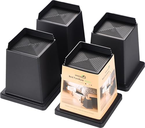 Amazon.com: MONTIHOLD Bed Risers, 6-Inch Heavy-Duty Furniture Risers ...
