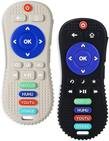 Amazon.com : 2 Packs Baby Teething Toy Silicone TV Remote Teethers for ...