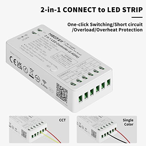 Snapklik.com : PAUTIX Single Color+CCT LED Controller Kit,24G RF ...