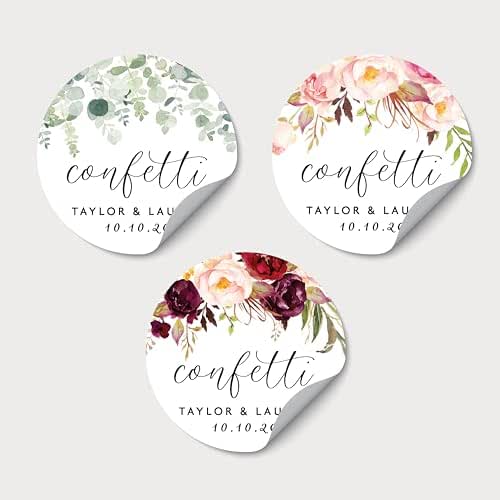 Personalised Confetti Wedding Stickers, Wedding Confetti Bag Labels ...