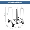 Amazon.com: Carton Storage Rack with Caster Wheels, Portable Cardboard ...