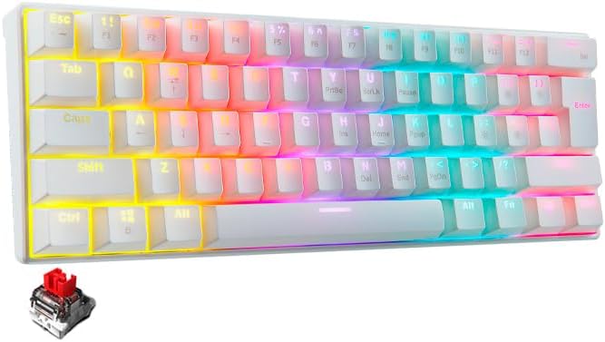 XPG Teclado Gamer Mecanico Summoner Mini Switch Red RGB USB Blanco ...