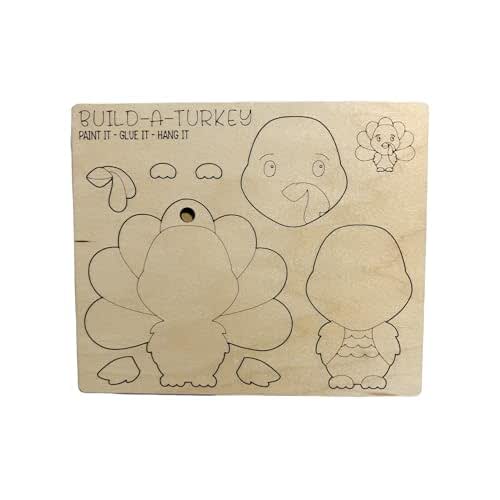 Amazon.com: DIY Wooden Cutouts for Kids - Build a Turkey (Building Kit ...