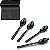 Amazon.com: PlasticPro 50 Pack Heavy Weight Plastic Spoons Black ...
