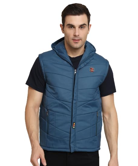 Buy Hemlock Men's Ice Half Nylon Half Sleeve Solid Bomber Jacket ...