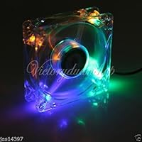LED Rainbow Color 120mm 4Pin CPU Heatsink Cooling Cooler Case Fan ...