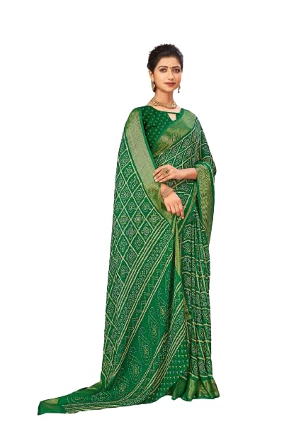 Buy Womens Pure Chiffon Fabric Traditional Rajasthani Jaipuri Jodhpuri ...