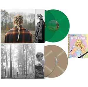 Amazon.com: Taylor Swift Vinyl Collection: Evermore Green Vinyl with Two Bonus Tracks / Folklore ...