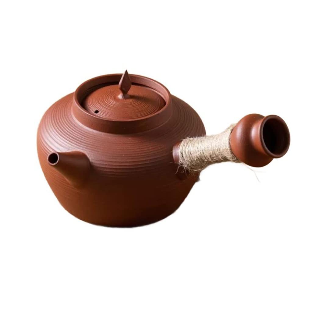 Amazon | ティーケトル コンロ用ベルトサイドグリップティーポット クラフト陶器ティーセット コンロ用ティーポット (C 500ml ...