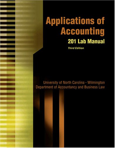 Buy APPLICATIONS OF ACCOUNTING: 201 LAB MANUAL Book Online at Low ...