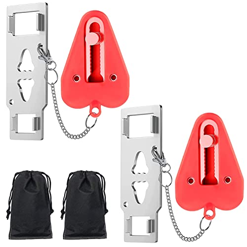 Snapklik.com : Upgraded Portable Door Lock & Door Stop Alarm, Dual ...