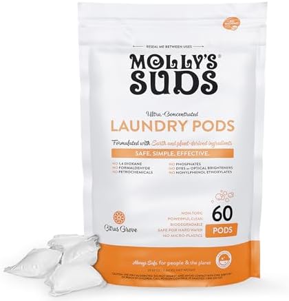 Amazon.com: Molly's Suds Laundry Detergent Pods | Natural Detergent for ...