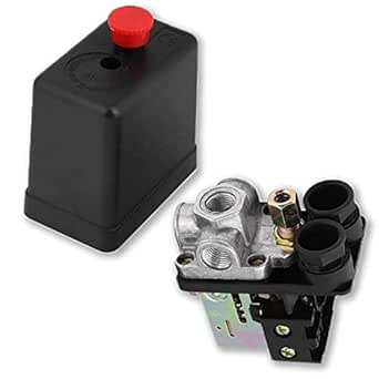 240V 20A 90-120175PSI 4 Hole Air Compressor Pressure Switch with On/Off ...
