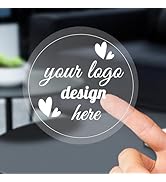 Amazon.com: Custom Stickers Clear Transparent Gold Foil Personalized ...