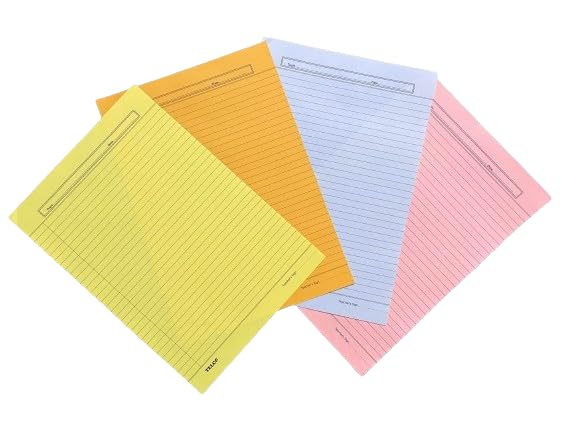 MRENTERPRISE A4 One Side Ruled Coloured Project Sheets (A4-100 SHEETS ...
