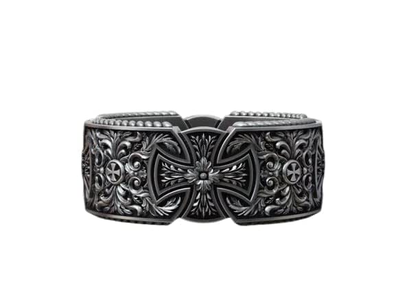 Amazon.com: SILVERWORLDSHOP Gothic Alisee Patee Maltese Templar Cross ...