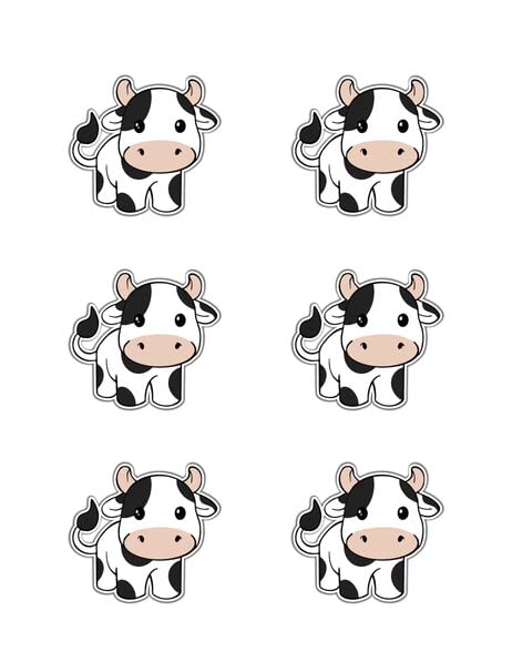 Amazon.com: 3" Round Pre-Cut Lil' Cow Edible Image Cupcake Or Cookie ...