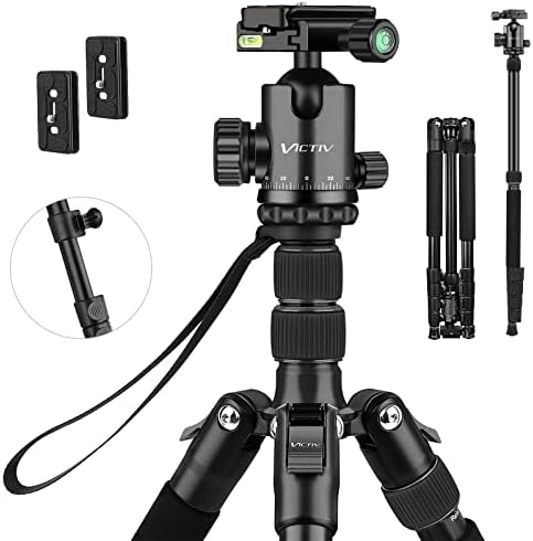 Victiv Camera Tripod, 81 Inch Aluminum Monopod Tripod for DSLR Camera ...