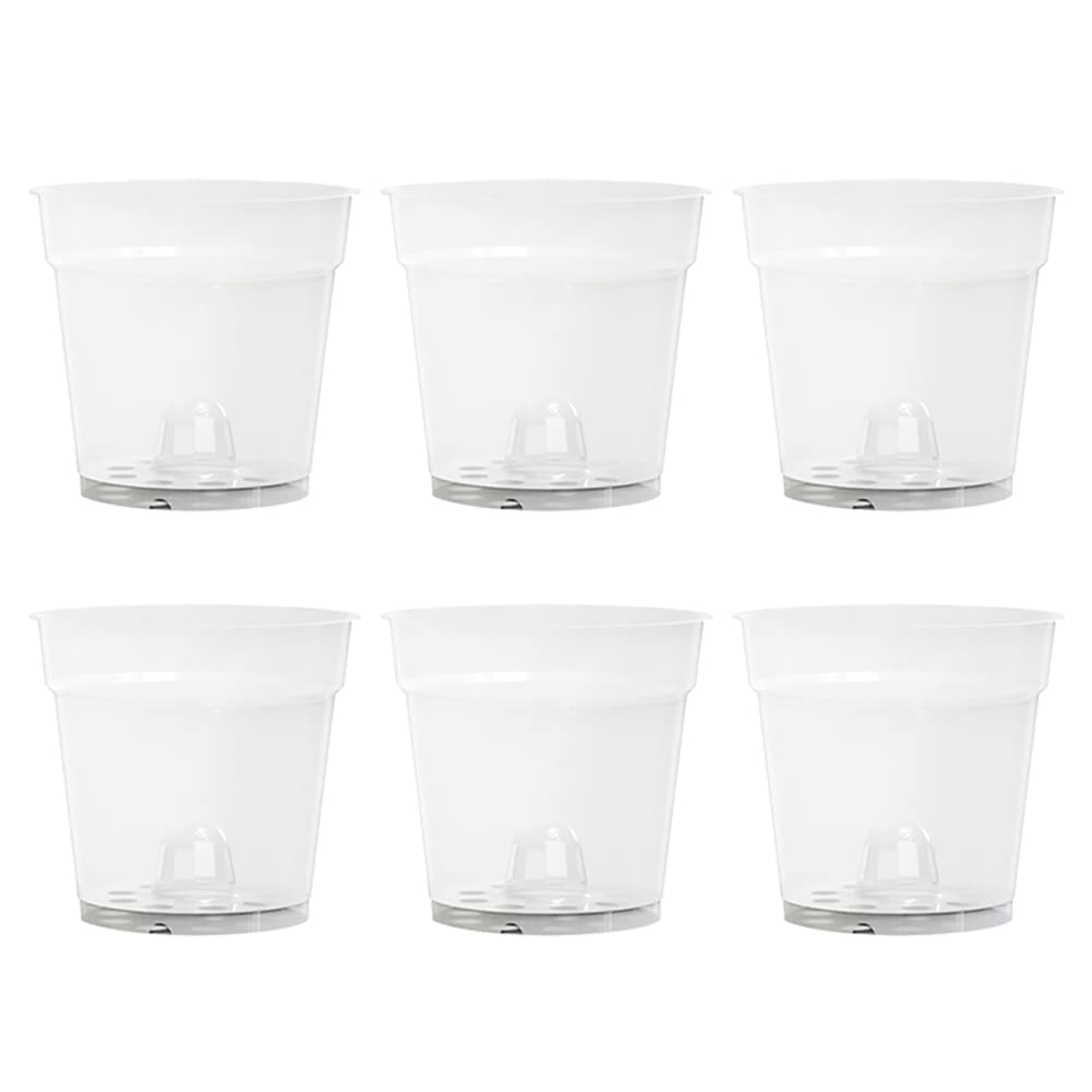 Amazon.com: UUYYEO 6 Pcs Transparent Plastic Plant Pots Clear Flower ...
