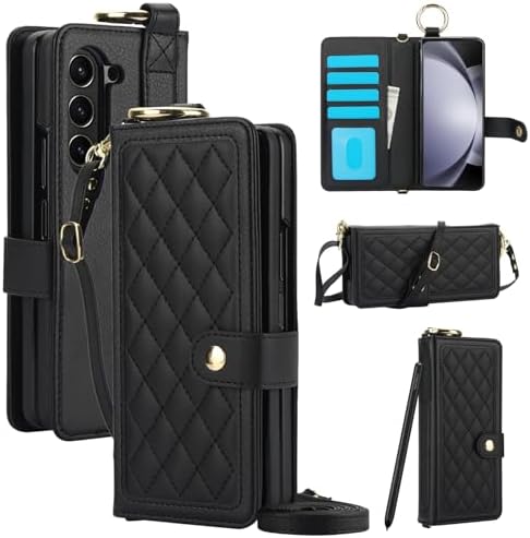 Amazon.com: LBYZCASE Flip Folio Leather Wallet Case for Samsung Galaxy Z Fold 6, Z fold 6 Case ...