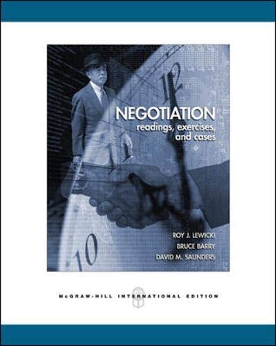 Negotiation: Readings, Exercises, and Cases: Amazon.co.uk: Lewicki, Roy ...