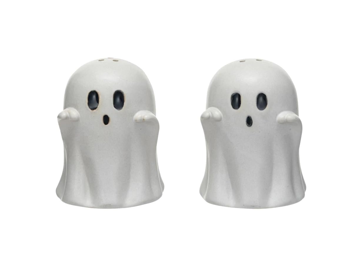 Amazon.com: The Bridge Collection 3" Halloween Stoneware White Ghost ...