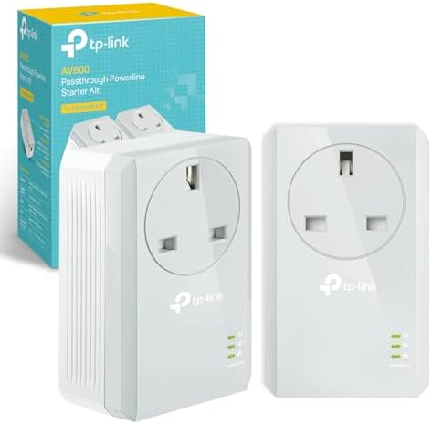 TP-Link TL-WPA4221 KIT AV600 Powerline Adapter WiFi Extender Kit, WiFi ...
