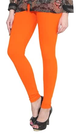 Buy Plain Full Length Leggings for Women -Saffron-L(REL_FUL-205_BZ) at ...