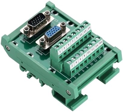 Amazon.com: Jienk VGA DB15 3Row Male/Female D-SUB Din Rail Mount ...